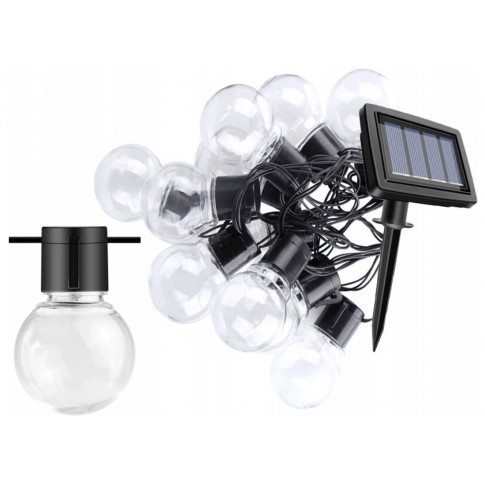 Girlanda solarna LED SOLI ogrodowa 20 x żarówek LED - superledpoland.pl