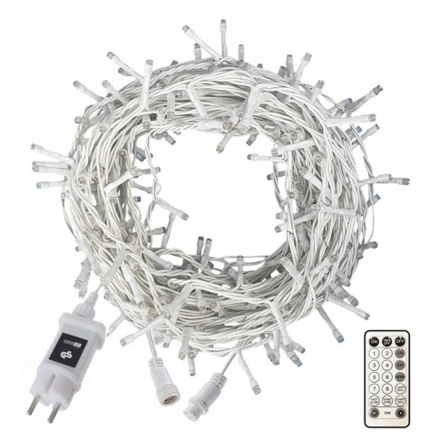 Sople 500 LED Lampki zewnętrzne 22,5 m IP44 ciepłe + pilot ...
